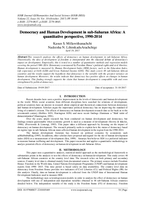 (PDF) Multiparty Democracy, Social Cohesion, and Human Development in ...