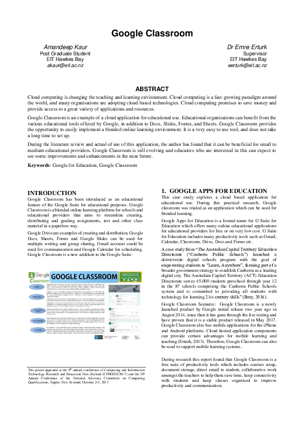 (PDF) Google Classroom
