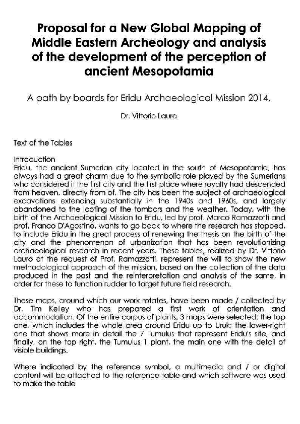(PDF) Perception and Analysis of Ancient Mesopotamia
