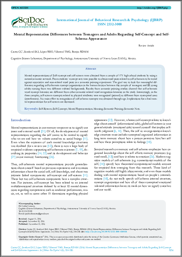 (PDF) Mental Representation Differences between Teenagers and Adults ...