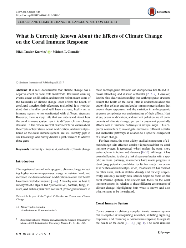 (PDF) What Is Currently Known About the Effects of Climate Change on ...