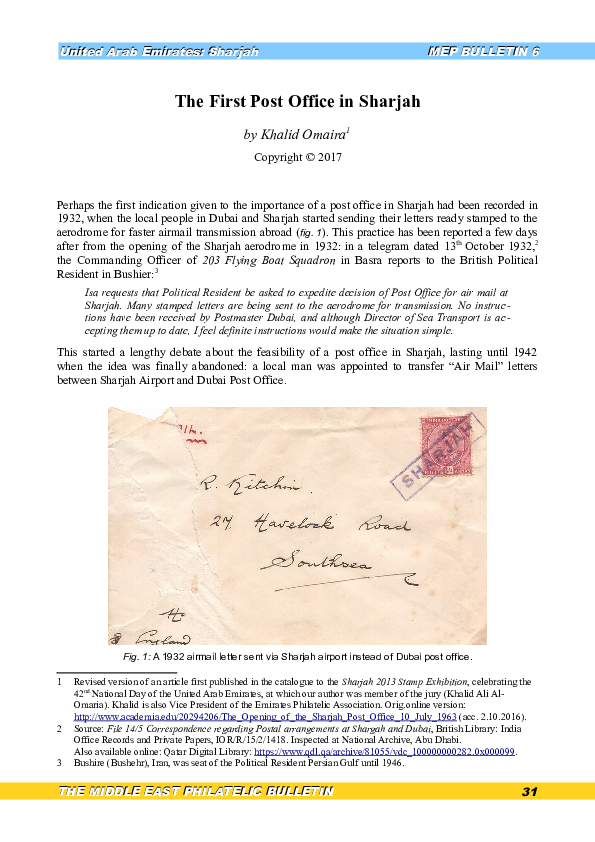 PDF The First Post Office In Sharjah Khalid Omaira Academia edu pdf-the-first-post-office-in-sharjah-khalid-omaira-academia-edu