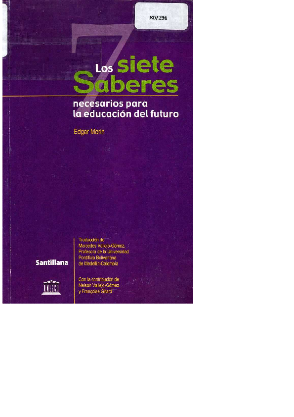 (PDF) 1999 Edgar Morin Los 7 saberes.pdf