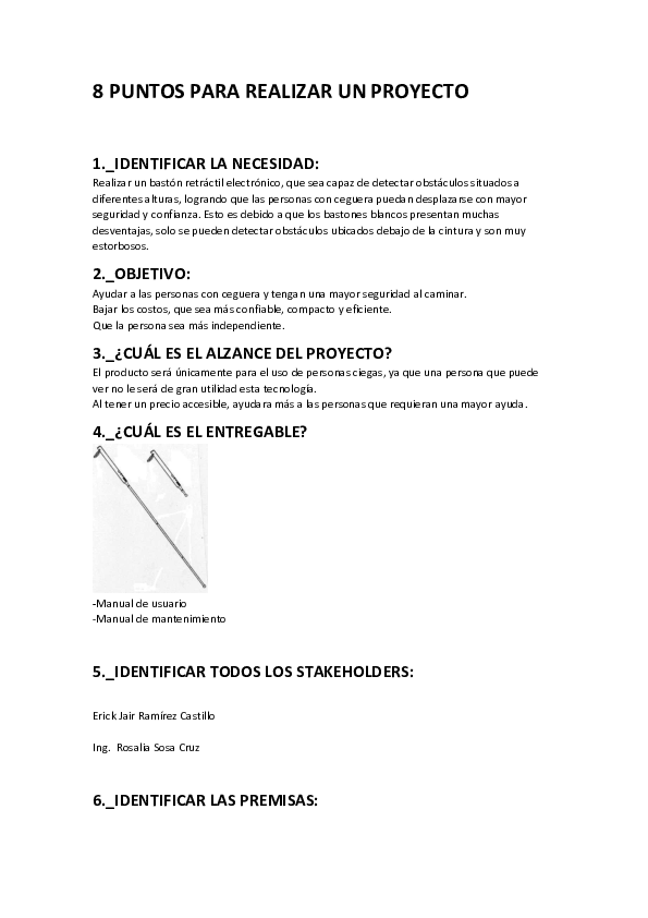 (DOC) PUNTOS PARA REALIZAR UN PROYECTO