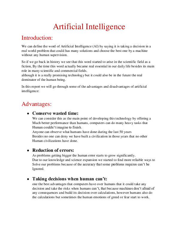 (PDF) Artificial Intelligence Introduction