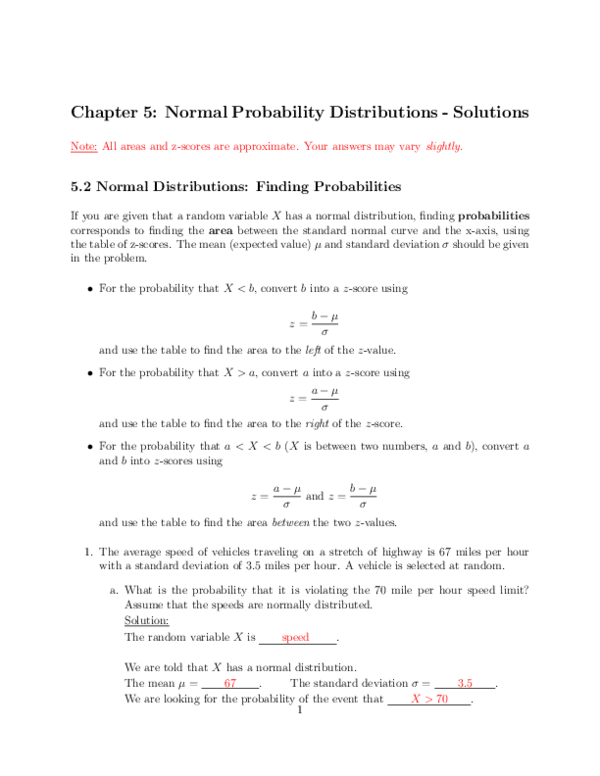 (PDF) Chapter 5: Normal Probability Distributions -Solutions
