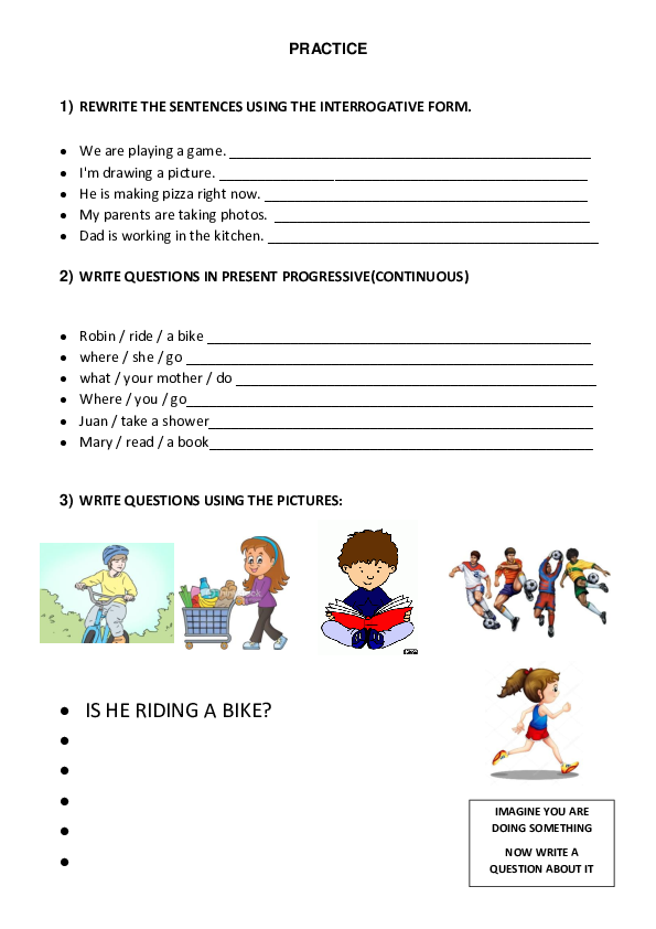 (DOC) REWRITE THE SENTENCES USING THE INTERROGATIVE FORM. WRITE ...