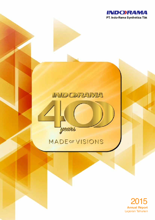 (PDF) PT. Indo-Rama Synthetics Tbk Annual Report Laporan Tahunan