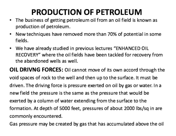 (PDF) PRODUCTION OF PETROLEUM