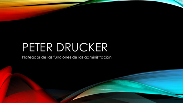 (PPT) PETER DRUCKER