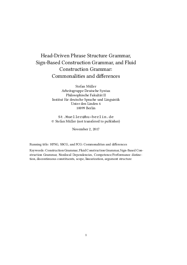 (PDF) Head-Driven Phrase Structure Grammar, Sign-Based Construction ...