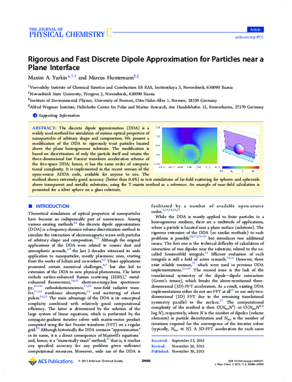 (PDF) Rigorous and fast discrete dipole approximation for particles ...