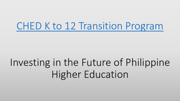 (PPT) CHED K to 12 Transition Program