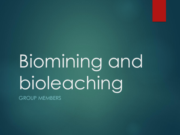(PPT) Biomining and bioleaching