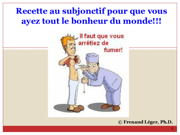 (PPT) Le Subjonctif Présent on Power-Point