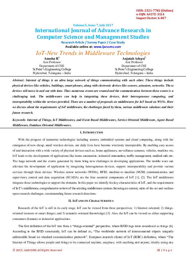 (PDF) IoT-New Trends in Middleware Technologies
