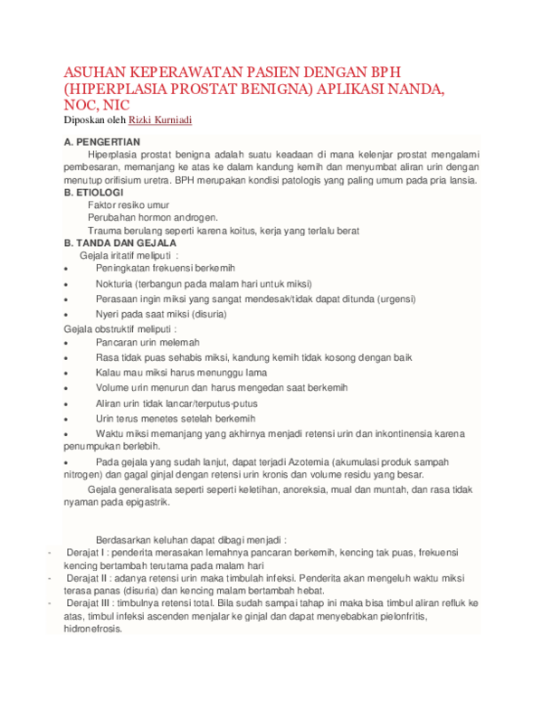 (DOC) ASUHAN KEPERAWATAN PASIEN DENGAN BPH
