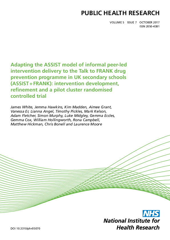 (PDF) Adapting the ASSIST model of informal peer-led intervention ...