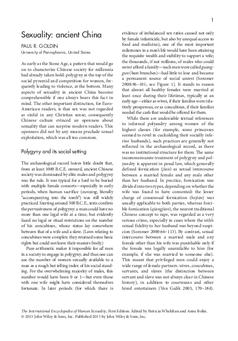 (PDF) Sexuality: ancient China