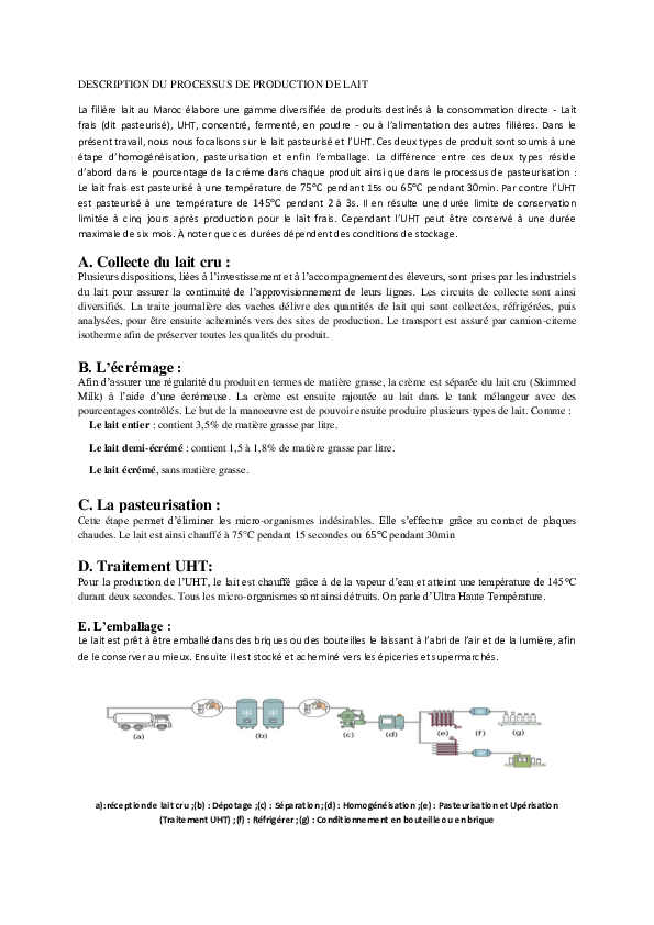 rapport final centrale laitiere