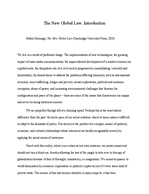 (PDF) The New Global Law