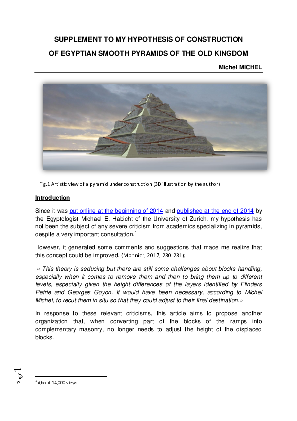 (PDF) SUPPLEMENT TO MY HYPOTHESIS OF CONSTRUCTION OF EGYPTIAN SMOOTH ...