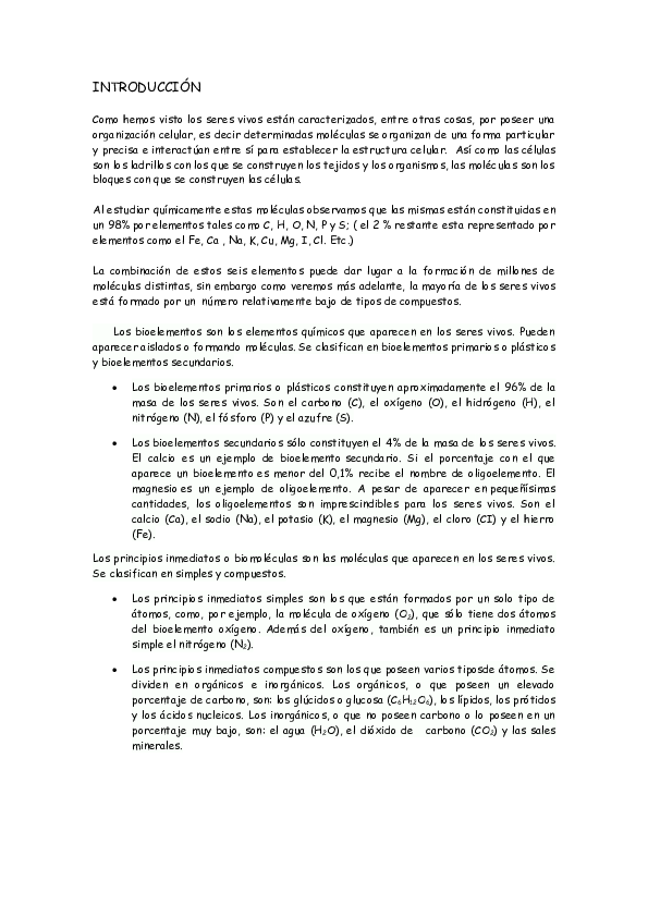 (DOC) Bioelementos y biomoléculas