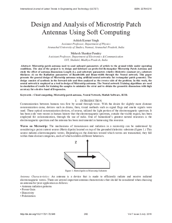 (PDF) Design of C-Band Microstrip Patch Antenna for Radar Applications Using IE3D | IOSR ...
