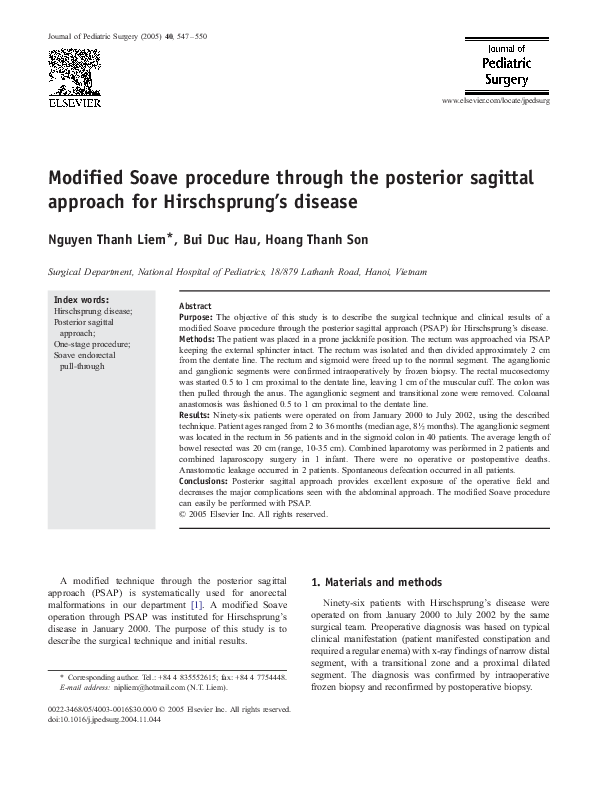 (PDF) Modified Soave procedure through the posterior sagittal approach ...