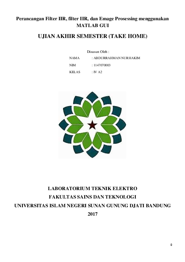 Pdf Perancangan Filter Iir Filter Iir Dan Emage Prosessing Menggunakan Matlab Gui Ujian