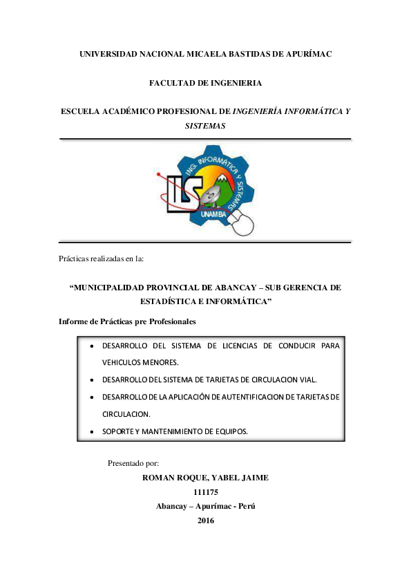 (PDF) UNIVERSIDAD NACIONAL MICAELA BASTIDAS DE APURÍMAC FACULTAD DE INGENIERIA ESCUELA ACADÉMICO ...