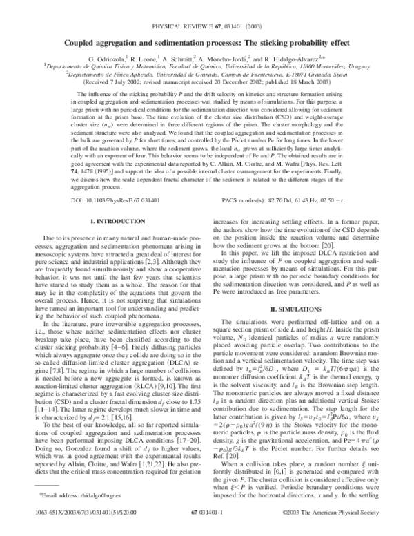 Coupled aggregation and sedimentation processes: The sticking probability effect
