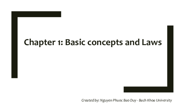 (PDF) Chapter 1: Basic concepts and Laws