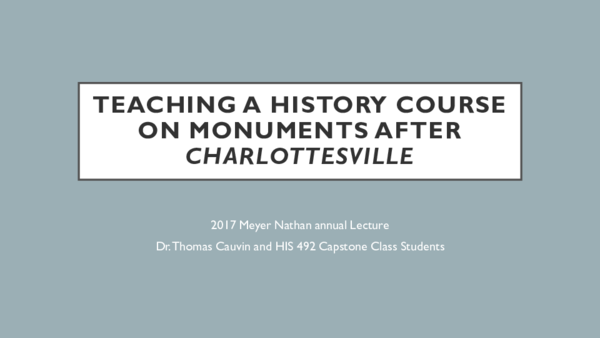 (PPT) History Matters. A Public History View on Monuments