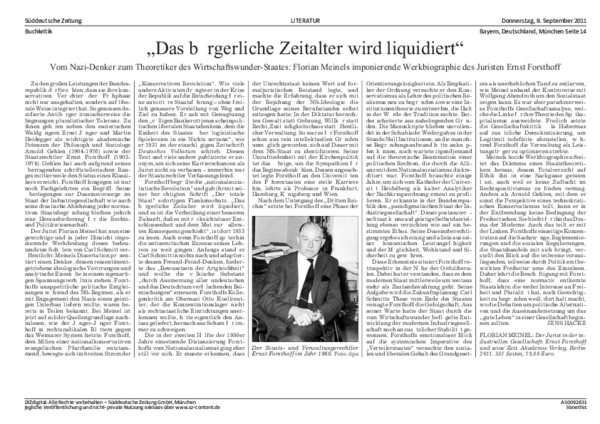 (PDF) Hacke Rez Florian Meinel, Ernst Forsthoff, 2011 SZ