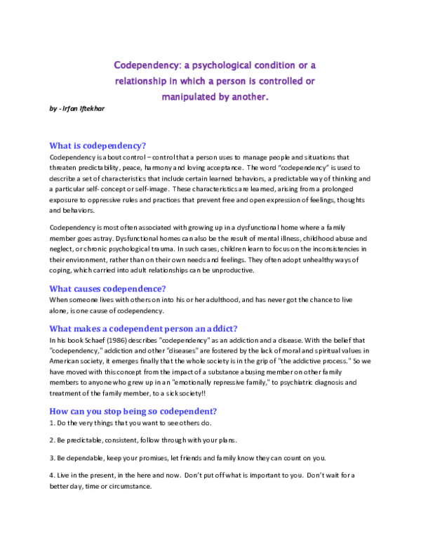 (DOC) What is codependency