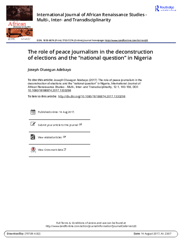 (PDF) International Journal of African Renaissance Studies - Multi ...