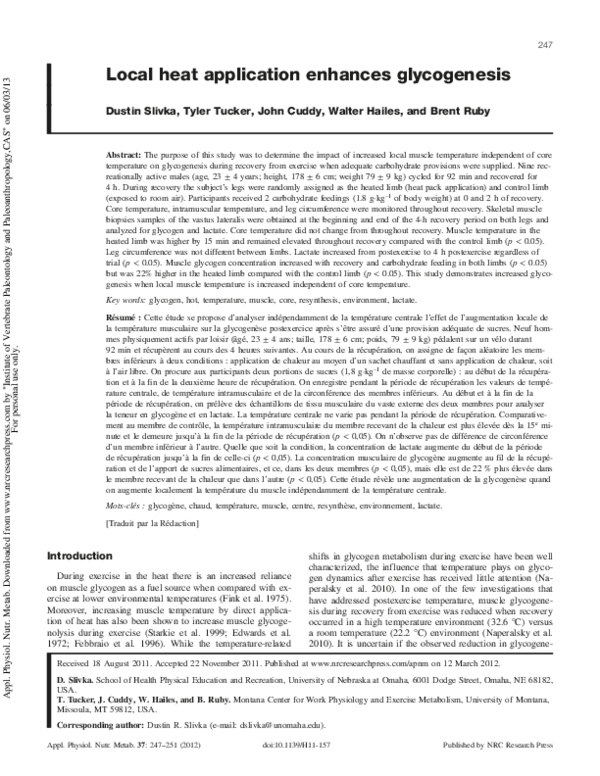 (PDF) Local heat application enhances glycogenesis | VIP Team ...