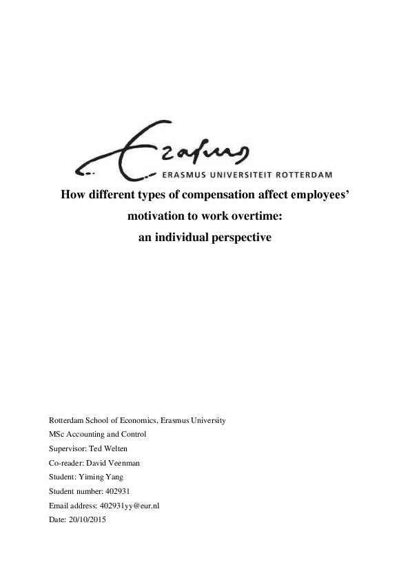 (PDF) How different types of compensation affect employees' motivation ...