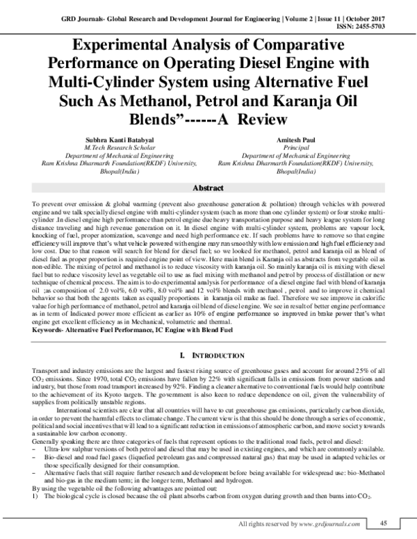 Pdf Experimental Analysis Of Comparative Performance On Operating