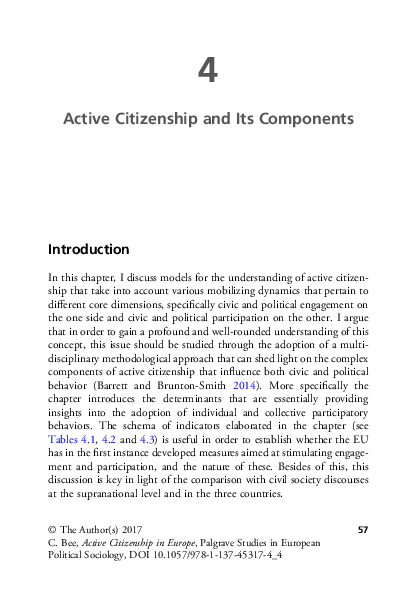 (PDF) 4 Active Citizenship and Its Components
