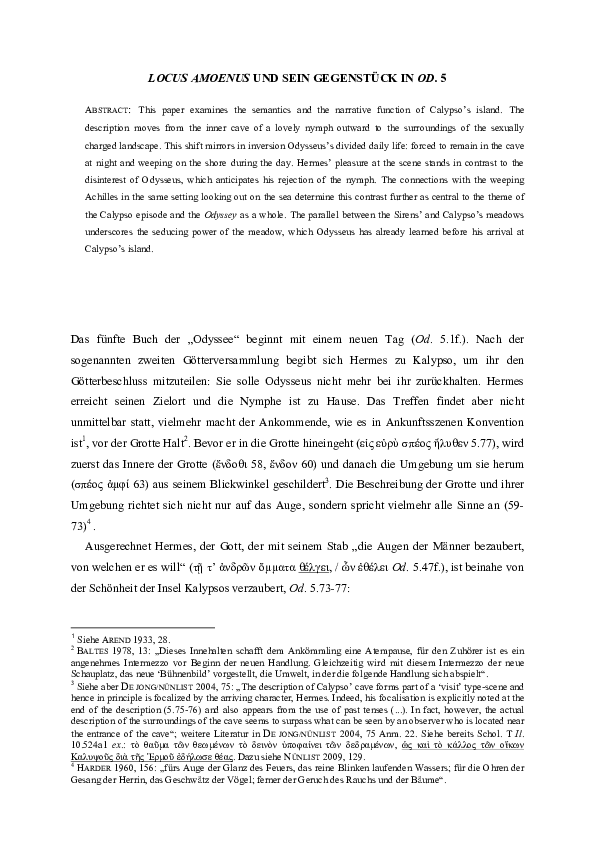 (PDF) LOCUS AMOENUS UND SEIN GEGENSTÜCK IN OD. 5(Hermes forthcoming) | ruobing xian - Academia.edu