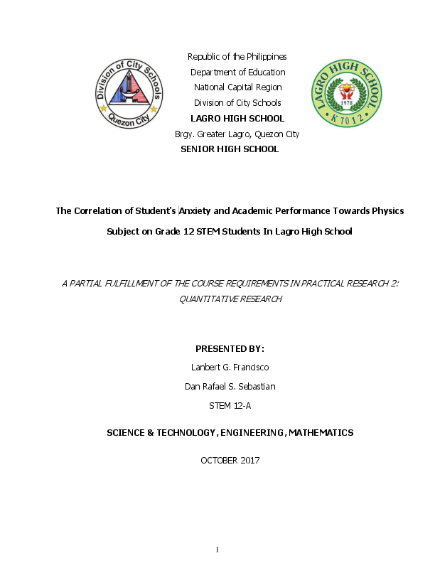 DOC The Correlation Of Student s Anxiety And Academic Performance DOC The Correlation Of Student s Anxiety And Academic Performance