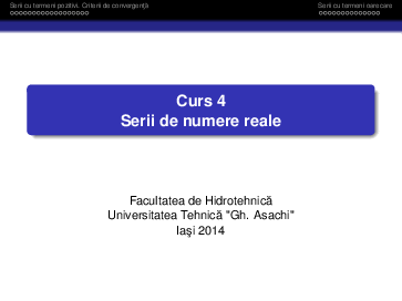 (PDF) Curs 4 Serii de numere reale