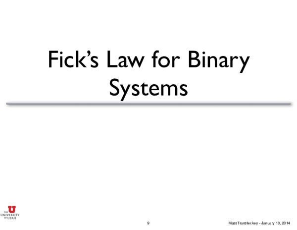 (PDF) Fick's Law for Binary Systems