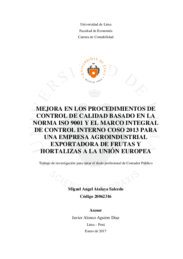 (PDF) MEJORA EN LOS PROCEDIMIENTOS DE CONTROL DE CALIDAD BASADO EN LA ...