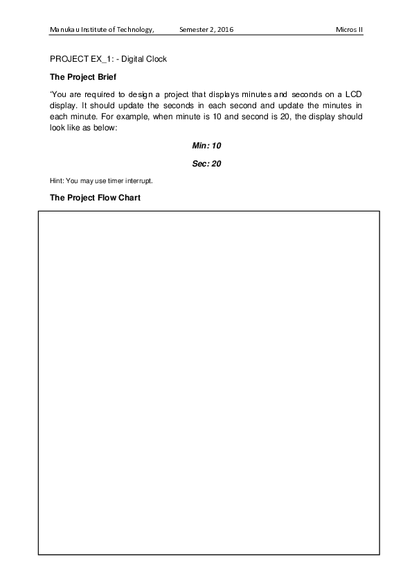 (DOC) The Project Flow Chart The Project Code