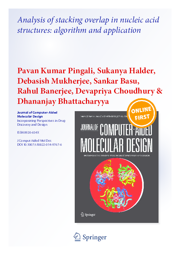 (PDF) Analysis of Stacking Overlap in Nucleic Acid Structures: Algorithm and Application