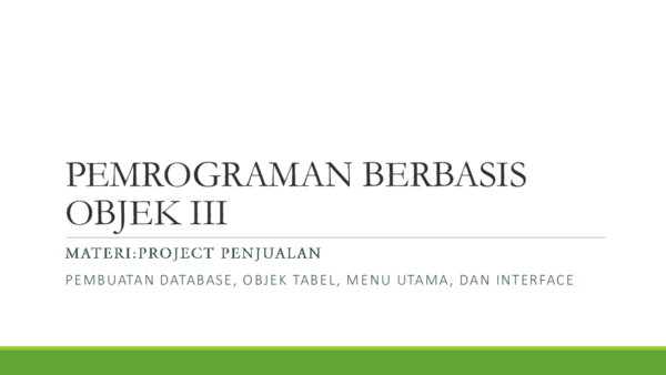 (PDF) PEMROGRAMAN BERBASIS OBJEK III