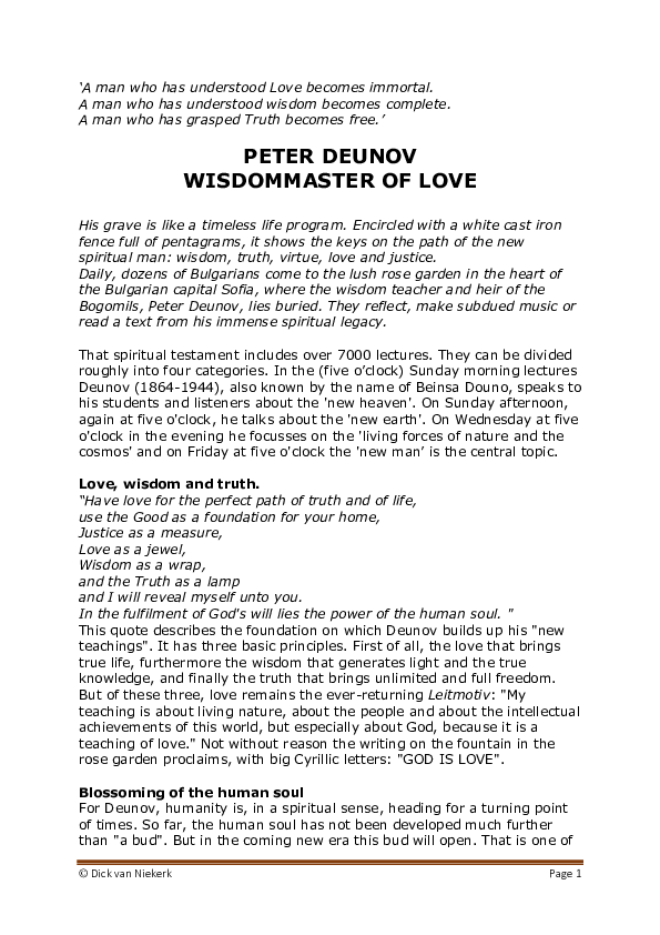 (PDF) PETER DEUNOV (BEINSO DOUNO): BEARER OF LIGHT - in English